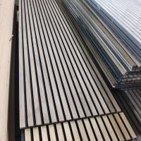China Wood Slatted Wall Acoustic Felt Panels For Interior Wall And Ceiling Decoration for sale