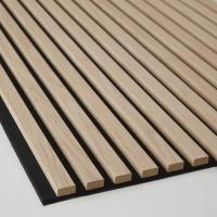 China Slotted MDF Pet Felt Wooden Grooved Acoustic Panel 21mm for sale