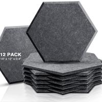 China 150mm 180mm PET Hexagonal Acoustic Panels High Density Sound Absorbing for sale