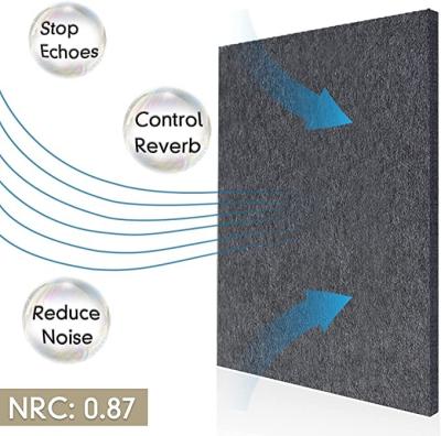 China 12mm Polyester Fiber Soundproof Acoustic Panel Wall Decoration Panel for sale