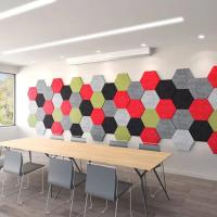 China Self-adhesive Soundproof Wall Panels, Hexagon Sound Absorbing Panel for Bedroom, Game Room, Home Studio for sale