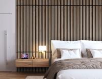 China Acoustic Wooden Slats Decorative Sound Insulation Panels Soundproof Room Dividers for sale