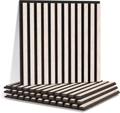 China Natural Oak Veneer Slat Wood Acoustic Wall Panel Eco Friendly for sale