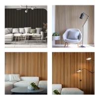 China Oak Wood Slat Acoustic Panel Living Room Soundproof Wall Panel for sale