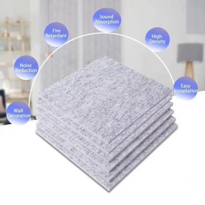 China Flame Retardant PET Acoustic Panels 8mm 20mm Soundproof Wall Panels for sale