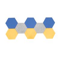 China 15mm Hexagon Sound Absorbing Acoustic Wall Panel PET Acoustic Panel for sale