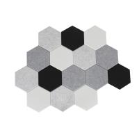 China 9mm Hexagon Acoustic Wall Panel Polyester Acoustic Panel for sale