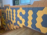 China 100% Polyester Fiber Hexagonal Acoustic Panels Safe For Home Use for sale
