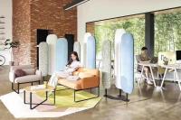 China Privacy Screen Freestanding Acoustic Office Dividers PET Acoustic Partition for sale