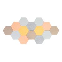 China A1 Fireproof Hexagonal Acoustic Wall Panels Polyester for sale