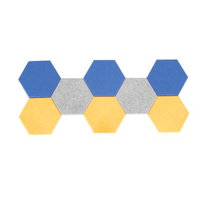 China 3800gsm Colorful Hexagon Soundproof Panels Polyester Fiber For Decoration for sale