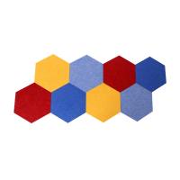 China Decorative Hexagonal Acoustic Panels 100% Polyester Fiber Soundproof for sale