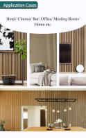 China Slats Laminated Pet Veneer Wood Acoustic Panels Wall Ceiling Soundproof for sale