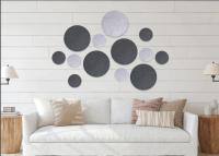 China Circular Self Adhesive Polyester Acoustic Panels Wall Decoration for sale