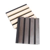 China Sound Proof Acoustic Slat Wood Wall Panel Polyester Wooden Acoustic Panels for sale