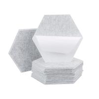 China Self Adhesive Soundproof Hexagon Polyester Fiber Acoustic Panel Acoustic Wall Panels for sale
