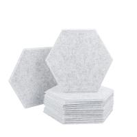 China Self Adhesive Soundproof Hexagon Polyester Fiber Acoustic Panel Acoustic Wall Panels for sale