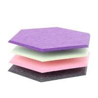 China 100% Polyester Fiber Hexagonal Acoustic Panels 8mm Efficient sound absorption for sale