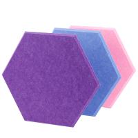 China 100% Polyester Fiber Hexagonal Acoustic Panels 8mm Efficient sound absorption for sale