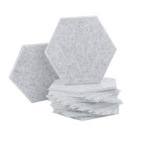 China Self Adhesive Sound Absorbing Hexagon Acoustic Wall Panels Polyester Acoustic Panels for sale