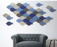 China eco-friendly fish shape Polyester Fiber Sound-Absorbing Panels Wall Decoration for sale