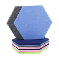 China Sound Absorbing Wall Hexagonal Acoustic Panels 130mmx150mm for sale