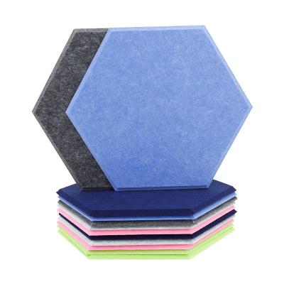 China Sound Absorbing Wall Hexagonal Acoustic Panels 130mmx150mm for sale