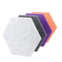 China Self Adhesive Sound Absorbing Hexagon Acoustic Wall Panels Polyester for sale