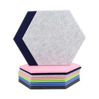 China Self Adhesive Sound Absorbing Hexagon Acoustic Wall Panels Polyester for sale