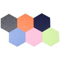 China Self Adhesive Sound Absorbing Hexagon Acoustic Wall Panels Polyester for sale