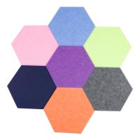 China Self Adhesive Sound Absorbing Hexagon Acoustic Wall Panels Polyester for sale