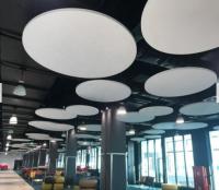 China Colorful Circle Acoustic Ceiling Board 8mm 24mm Pet Soundproof for sale