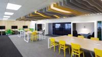 China Eco Decoration Wave Shaped 3D Acoustic Ceiling Board Polyester Fiber for sale