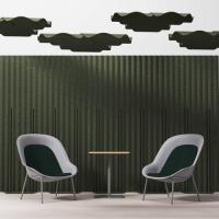 China Eco Decoration Wave Shaped 3D Acoustic Ceiling Board Polyester Fiber for sale