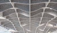China Eco Decoration Wave Shaped 3D Acoustic Ceiling Board Polyester Fiber for sale