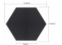 China 9mm 12mm Polyester fiber felt Hexagonal Acoustic Panels Sound Absorption for sale