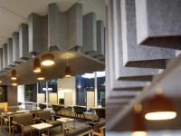 China Modeling Sound Absorbing Ceiling Panels 9mm 12mm 100% Polyester Fiber for sale