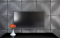 China 3D Wave Wall Decorative Soundproof Acoustic Panel Polyester Fiber for sale