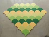 China Special Shaped Carved Sound Absorbing Board Wall Decorative Pet Acoustic Panel for sale