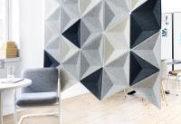 China 3D Pet Acoustic Room Divider Space Sound Absorbing Decorative Partition for sale