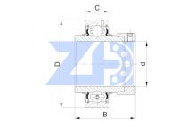 China CHC 205-16 Insert Ball Bearing Pillow Block Bearing 25mm Bore Durable Low Noise for sale