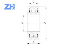 China Precision P6 Insert Ball Bearing 205KYY3 0.756 in Bore 2.500 in OD Agricultural Bearing for sale
