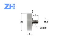 China POM Plastic Coated Ball Bearing 608zz 8x50x12mm for Sliding Door and Window Roller Pulley for sale