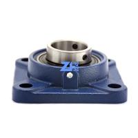 China FY 45 TF Square Flange Ball Bearing 45mm Bore Cast Iron Housing 54.2mm Width for sale