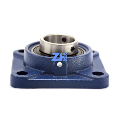 China FY 45 TF Square Flange Ball Bearing 45mm Bore Cast Iron Housing 54.2mm Width for sale