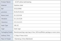 China UC207 Stainless Steel Pillow Ball Bearing P0 P6 P5 P4 P2 Precision 35mm Bore for sale