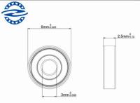 China MR63ZZ 3x6x2.5mm Shielded Ball Bearing Single Row Radial 52100 Chrome Steel for sale