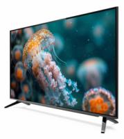 China Tempered Glass 75 Inch LED TV 4K Ultra Narrow Bezel With Plastic Housing for sale