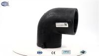 China 90 Degree Polyethylene Elbow Plastic Pipe Fitting HDPE100 for sale