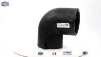 China 90 Degree Polyethylene Elbow Plastic Pipe Fitting HDPE100 for sale
